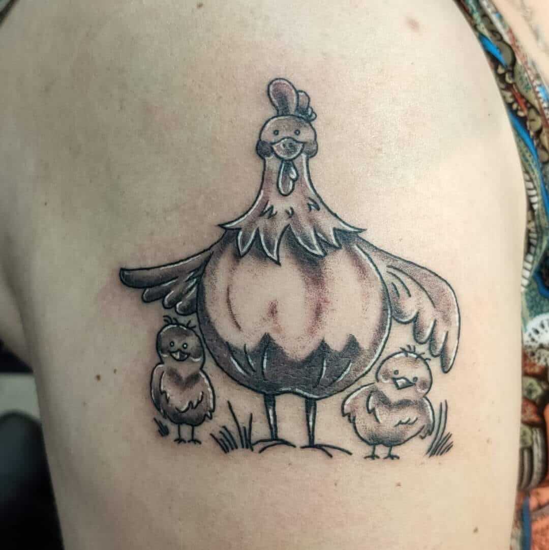 16 Creative and Loveable Chicken Tattoo Ideas That You Don’t Wanna Miss ...